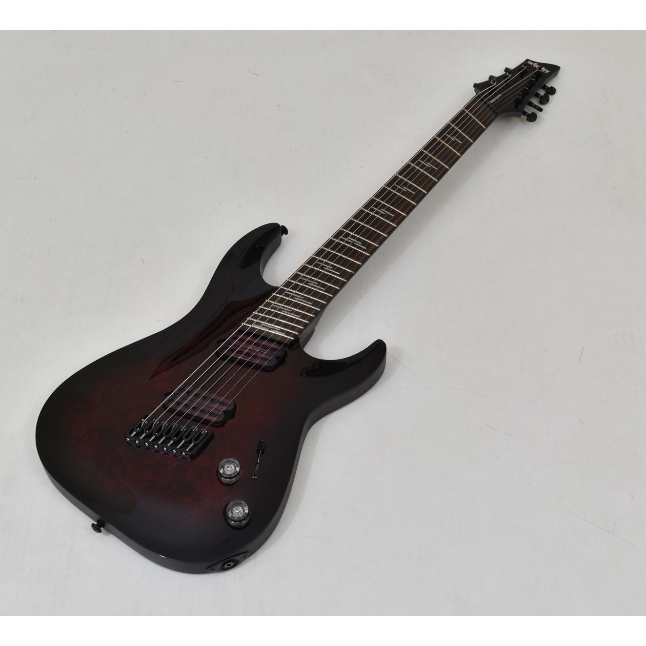 Schecter Omen Elite-7 Multiscale Guitar Black Cherry Burst B-Stock 116