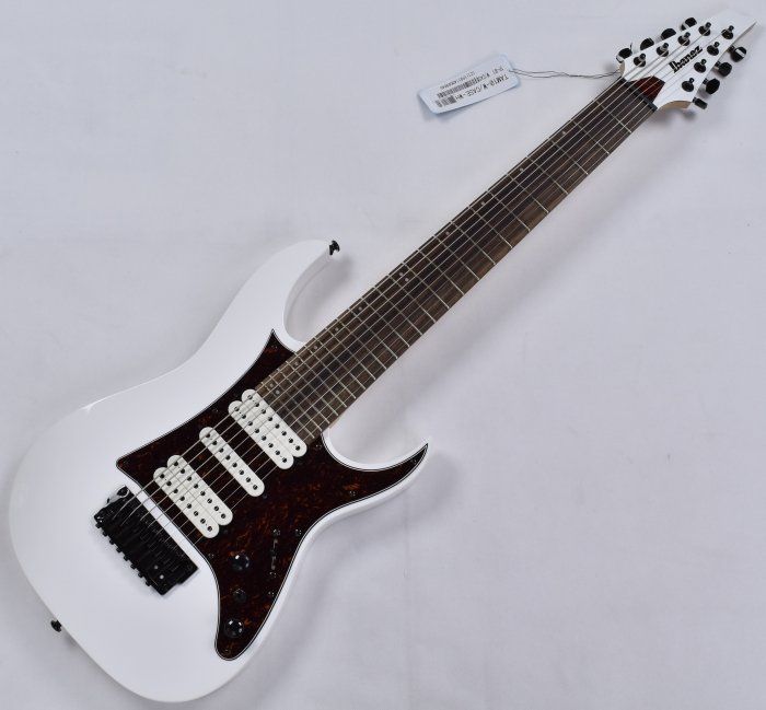 Ibanez TAM10-WH Tosin Abasi 8 String Electric Guitar in White Finish B ...